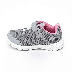 Simple Joys by Carter's Kids Jodynn Knitted Athletic Shoe Sneaker, Silver, 7 US Unisex Toddler