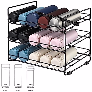 SUFAUY Can Rack Organizer, Can Storage Dispenser Holds up to 72 Cans for Kitchen Cabinet or Pantry, Black