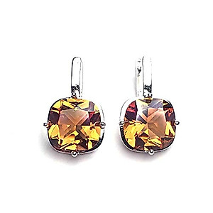 Bansriracha Elegant Zultanite Earring Sterling 925 Silver Cushion 10MM Created Sultanite Fine Jewelry Women Wedding Party Gift