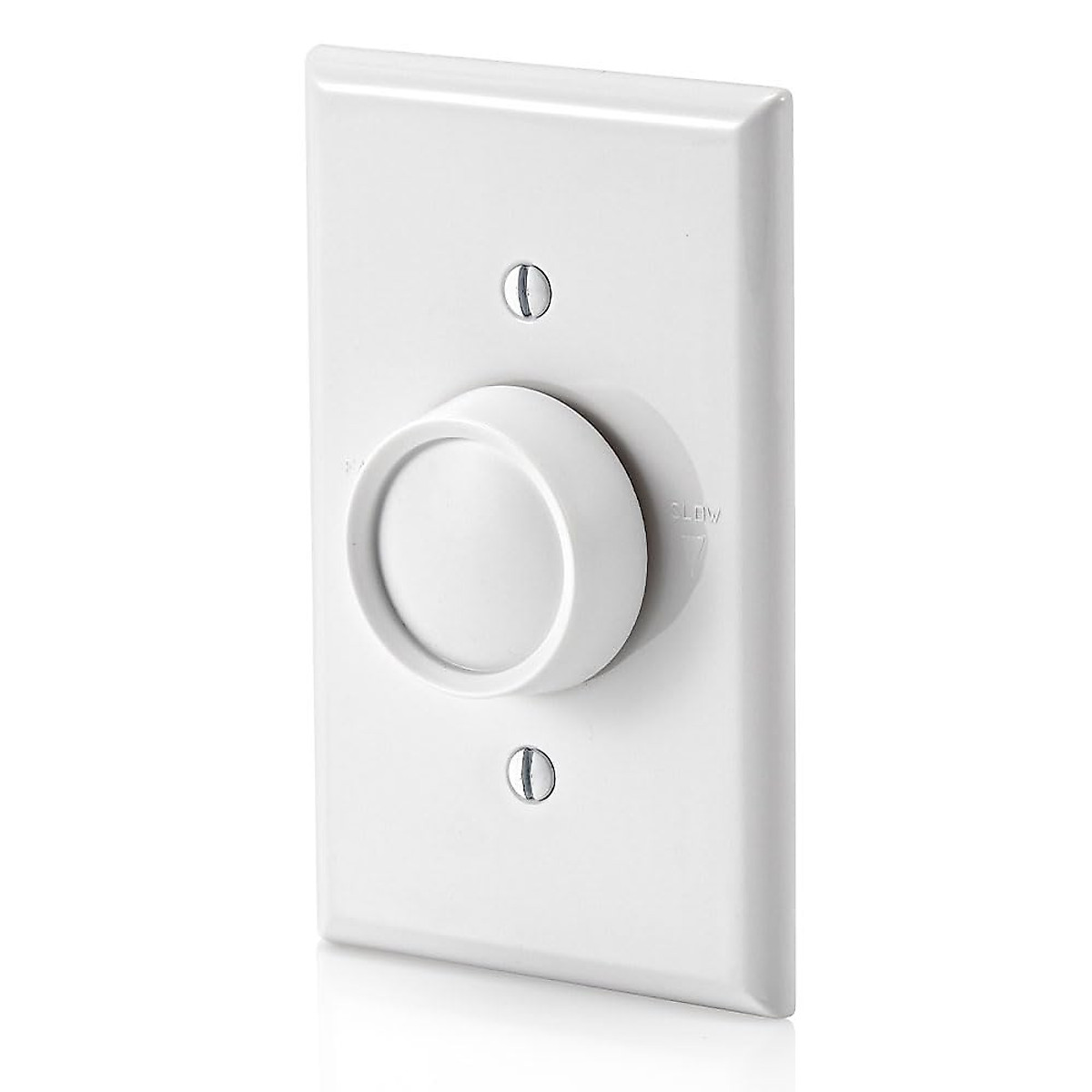 Leviton Trimatron Rotary Fan Speed Control Switch, 5A, Full Range, Variable Speed, Single Pole, 6616-W, White, Image