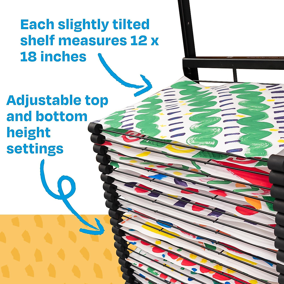 Sax-409129 Over-The-Door Drying Rack, 20 Shelves , 4-1/2 x 21-1/2 in