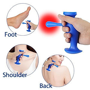 Abnaok Manual Trigger Point Massage Tool and Thumb Saver for Full Body Deep Tissue Massage, with 3-Legged Massage Knobs, Stress Relief