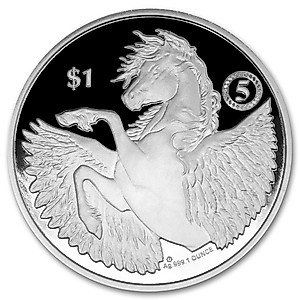 2022 1 oz British Virgin Islands Silver Pegasus Coin Brilliant Uncirculated with a Certificate of Authenticity $1 BU
