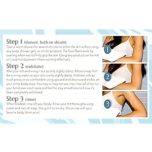 MicrodermaMitt Deep Exfoliating Mitt for Shower – Dead & Dry Skin Remover - Keratosis Pilaris – Body Exfoliator Glove for Men & Women - No Dyes