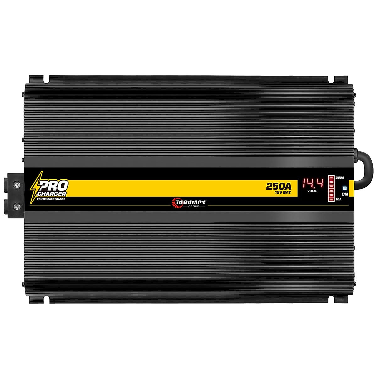 Taramps Pro Charger 250A Battery Charger Car Audio System Power Supply 3600 Watts Max Output Power Rating 220VAC Input Voltage Voltmeter Led Indicator