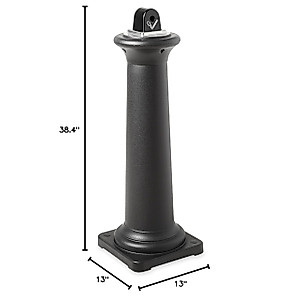 Rubbermaid Commercial Products FG9W3000BLA GroundsKeeper Tuscan Smoking Management Station, Silver, 38.4" x 13" x 13&quot