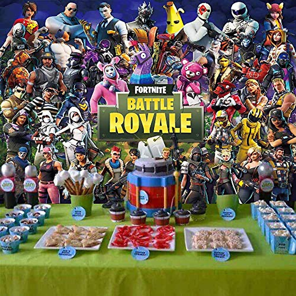 Battle Royale Backdrop Poster Video Game Photo Background Party Supplies Happy Birthday Gamer Banner Kids Wall Decoration 7x5Ft