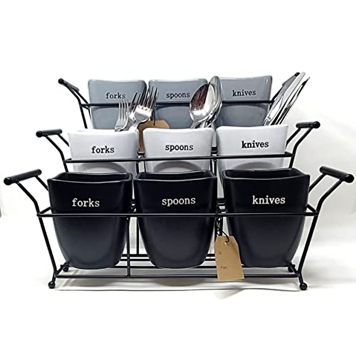 Signature Housewares 6137 Utensil Holders, Medium, White