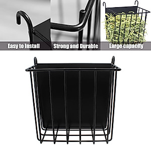 DEVIER Metal Rabbit Hay Feeder, Heavy-Duty, 6.9x4.7x6.6 in, for Multiple Pets