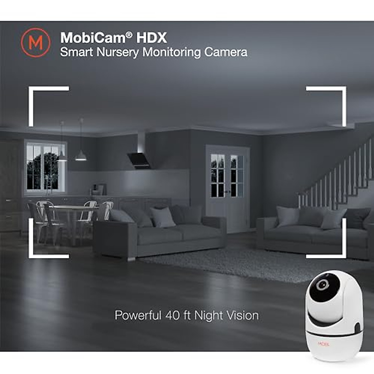 MOBI - MobiCam Indoor Camera - Baby Monitor with Camera and Audio - Smartphone and Wi-Fi Access