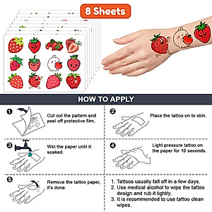 Strawberry Temporary Tattoos Berry First Birthday Party Supplies Decorations 96PCS Cute Tattoos Stickers Party Favors Kids Gifts Girls Boys Classroom School Prizes Themed