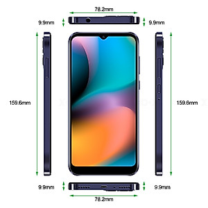 Xgody X18 4G LTE Unlocked Android Phone, 6.3 Inch Cell Phones, Android 10 OS Dual SIM Cheap Smartphone Unlocked, Quad Core 2GB+16GB, Dual 5MP+8MP Camera, 4000mAh Battery, Face ID Smart Phone (Purple)