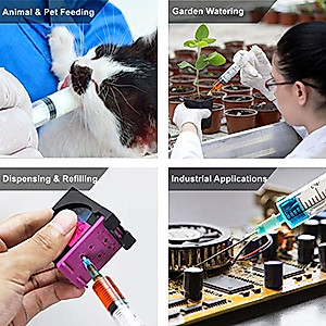 5 Pack 20ml Syringe, Large Plastic Syringe for Scientific Labs, Dispensing, Measuring, Watering, Refilling, Multiple Uses