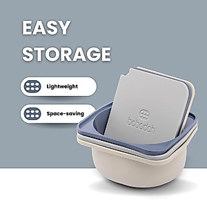 Babadoh Pizza Dough Proofing Silicone Containers with Lids | Pizza Making Accessories | Set of 6 | Multi Blue (2 Dough, 2 Smoke, 2 Steel) | Original Size (make 12" Pizzas)