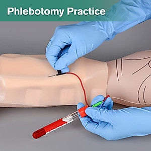 Ultrassist IV & Phlebotomy Practice Kit for Nursing Students, IV Start Kit for Injection Practice, Venipuncture Kit with Latex-Free Veins