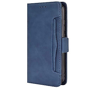 HualuBro Ulefone Note 9P Case, Magnetic Full Body Protection Shockproof Flip Leather Wallet Case Cover with Card Slot Holder for Ulefone Note 9P Phone Case (Blue)