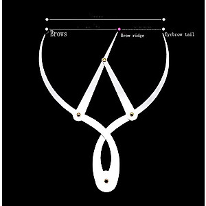 KAMILLEE Golden Mean Calipers Golden Ratio Calipers Stainless Steel Eyebrow Ruler 1:1.618 Measure Tool for Tattoo Makeup