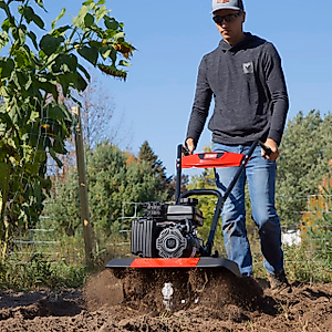 Toro Compact Front Tine Tiller, 99cc 4-Cycle Engine, 11, 16 or 21 Inch Adjustable Tilling Width, 11" Max Tilling Depth, Removable Side Shields, Model: 58604