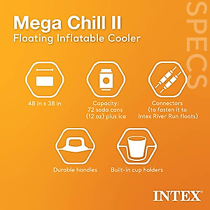 Intex 26 Foot by 52 Inch Framed Swimming Pool with Pool Cover, Inflatable Beverage Cooler, and Set of 2 Inflatable Floating Recliner Chairs, Dark Gray
