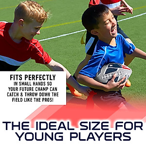 Franklin Sports NFL New England Patriots Football - Youth Football - Mini 8.5" Rubber Football - Perfect for Kids - Team Logos and Colors!