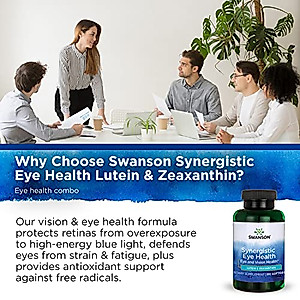 Swanson Lutein & Zeaxanthin Synergistic Eye Health Vision Retina Macula Supplement (Lutein 20 mg & OmniXan Zeaxanthin 2 mg) 60 Softgels Sgels