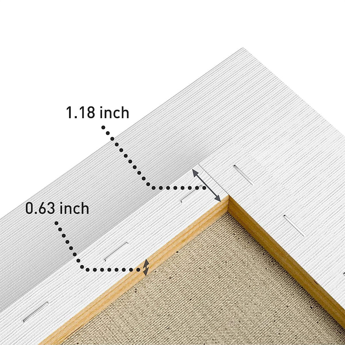 GOTIDEAL Stretched Canvases for Painting, 36x48" Inch Set of 2, Primed White - 100% Cotton Blank Art Large Canvas Boards for Painting for Acrylic Pouring, Oil Paint Dry & Wet Art Media