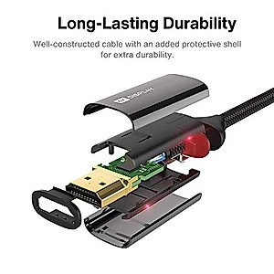 IVANKY Fiber Optic HDMI Cable 50ft, Optical Fiber HDMI 2.0 Cable Supports HDR 4K 60Hz, 30Hz, 2K, 1080p, 18Gbps, ARC, 3D Audio, Dolby Atmos, for TV Box, 4K TV, PS4,Blu-ray Player, Laptops, Mac Mini