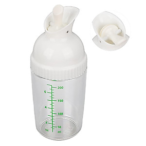 Fdit Salad Dressing Mixer Bottle, Salad Dressing Shaker, Salad Dressing Bottle 200ml Salad Dressing Shaker Salad Dressing Container (White)