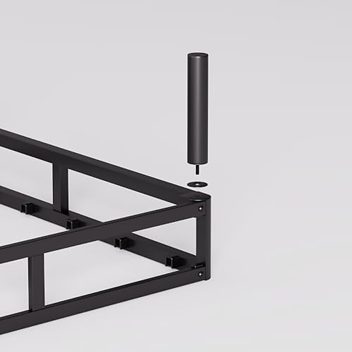 VTWAZAST 5 Inch Full Size Box Spring with 9 Inch Metal Leg Support, Easy Clean Fabric Bed Cover Included, Metal Heavy Duty Mattress Foundation, Noise Free, Easy Assembly