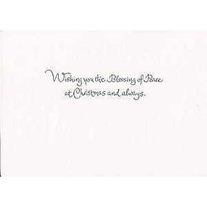 Masterpiece Studios Holiday Collection Premium 15-Count Boxed Embossed Religious Christmas with Foil Lined Envelopes, 7.8" x 5.6", Peaceful Night (837400)