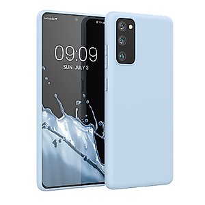 kwmobile Case Compatible with Samsung Galaxy S20 FE Case - Soft Slim Protective TPU Silicone Cover - Light Blue
