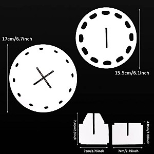 Yoseng 12 Hole Round Shape Drying Rack Storage Display Bracket Shelf Holder,Spinning Storage Caddy for Oval Ink Blending Brushes Blender（White）