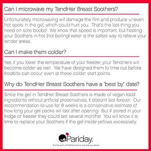 TendHer Reusable Soothing Breastfeeding Gel Pads with Absorbent Covers, Hot or Cold Packs for Nursing Pain Relief from Sore Nipples, Engorgement and Clogged Ducts, Pack of 2 Gel Packs and Sleeves