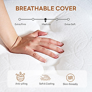 Twin Mattress,10 inch Hybrid Mattress Twin Size,Medium Firm Mattress with Memory Foam and Pocket Springs,Breathable Cover 10 inch Twin Bed in a Box,38"X75"X10"