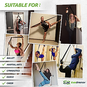 EverStretch Leg Stretcher PRO: Premium Over The Door Flexibility Trainer | Professional Stretching Equipment for Ballet, Dance, Martial Arts, Cheerleading & Gymnastics | Portable Split Machine