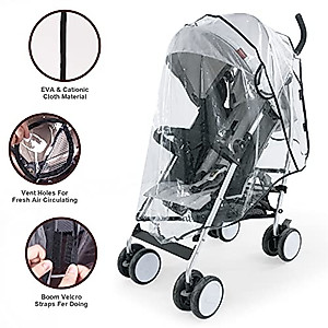 Cynebaby Universal Stroller Rain Cover, Waterproof Windproof Baby Travel Weather Shield for Rain Dust Snow Protection