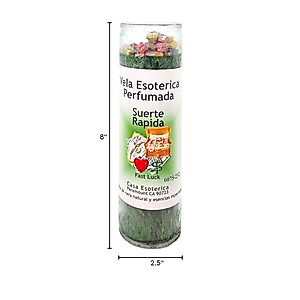 Fast Luck Green-Palm Wax Spiritual Intention Spell Candle-[Green] | Vela CASA ESOTERICA PERFUMADA- (Suerte RAPIDA)