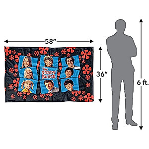 Brady Bunch - Squares Fleece Blanket 57 x 35in