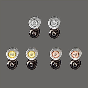 Earring Backs,18K Gold Silicone Earring Backs for Studs/Droopy Ears,Locking Secure Earring Backs for Heavy Earring,No-Irritate Hypoallergenice Soft Clear Earring Backs for Adults&Kids