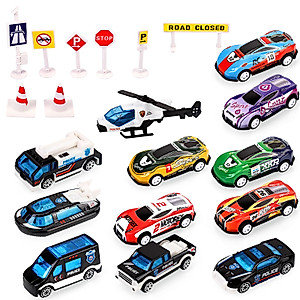 Toddler Toys for 3-4 Year Old Boys,Large Transport Cars Carrier Set Truck Toys with 12 Die cast Vehicles Truck Toys Cars,Ideal Christmas Easter Gifts Toys for Kids Age 3-7