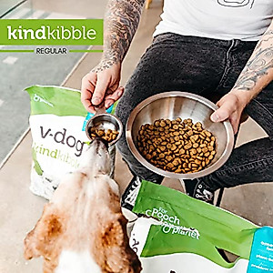 V-dog Vegan Kibble Dry Dog Food (24 LB) | Plant Based Protein with Added Taurine for Sensitive Stomach and Skin | Adult Dog Food | Vegetarian Superfood with Certified Organic Ingredients | Made in US