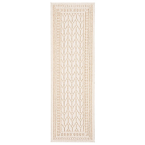 eCarpetGallery Runner Rug for Hallway Kitchen 8 feet Vintage Style Textured Taupe Carpet Runner, 368013