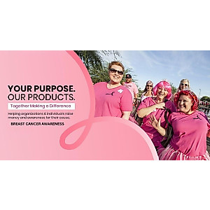 Fundraising For A Cause Pink Ribbon Breast Cancer “Hope, Strength Bracelet (1 Bracelet)