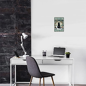 Bestylez Funny Black Cat Signs Cat Pictures Cat Poster Wall Decor, Cat Lover Gifts For Women Girl - Once Upon a Time There was a Girl Who Really Loved Cats, 8 x 12 Inch (513)