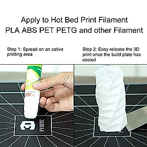 3D Printer Glue Sticks, Aitrip 2Pcs Solid Stickers for 3D Printer Hot Bed Print Filament PLA ABS PET PETG and Other More