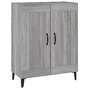 Natulvd Kitchen Sideboard Buffet Cabinet with Double Doors & Metal Legs, Industrial Medical Cupboard Console Table Coffee Bar Cabinet for Entryway, Living Room - Gray
