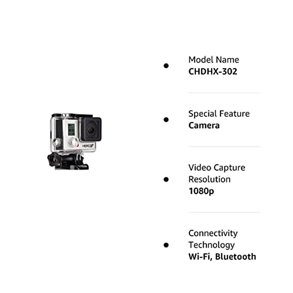 GoPro HERO3+ Black Edition 4K Adventure Camera - 12MP (Renewed)