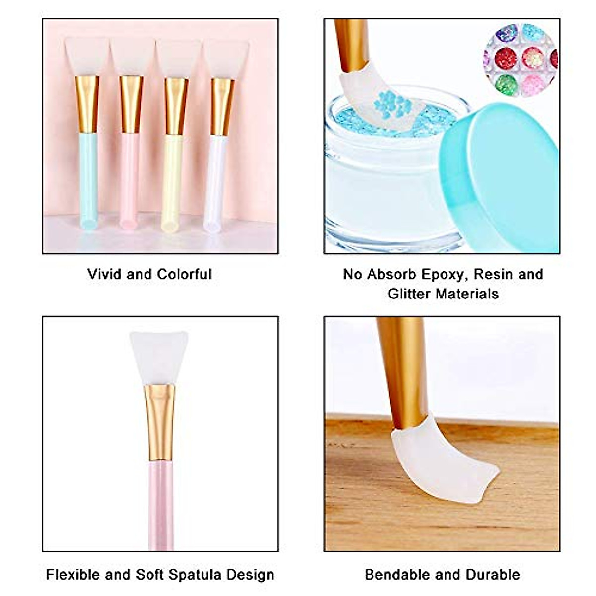 5Pcs Epoxy Glitter Tumbler Kits,Black Portable Bubble Buster Tool Heat Gun for DIY Acrylic Resin Cups to Remove Air Bubbles,4Pcs Magic Epoxy Brushes for Vinyl Crafts Tumbler (Black)