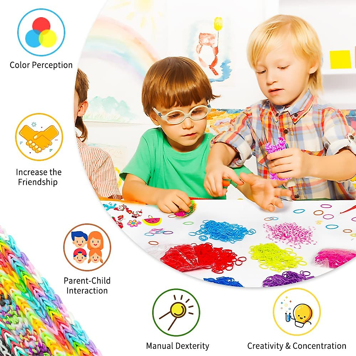 17160+ Loom Rubber Bands Refill Kit in 34 Color with 600 Clips,6 Hooks,1 Instruction, Premium Bracelet Making Kit for Kids Weaving DIY Crafting Gift