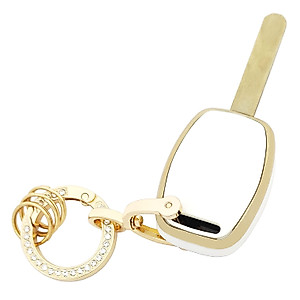 chyoekey Key Fob Cover for Honda with Keychain Soft TPU Car Key Shell Case Protector Compatible with Honda Accord/Civic/CR-V/Fit/Odyssey/Pilot/Ridgeline/CR-Z (White)